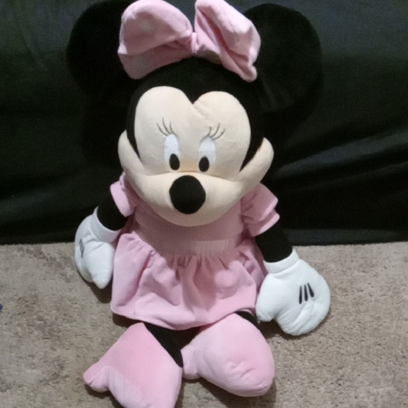 Disney | Toys | Disney Minnie Mouse Plush Toy Pink Toddler Sized | Poshmark